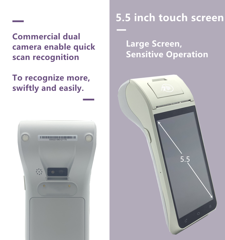 Buy Wholesale China Android 9.0 5.5 Inch Nfc Wifi Atp Z91 Handheld Pos Terminal Printer 58mm ...
