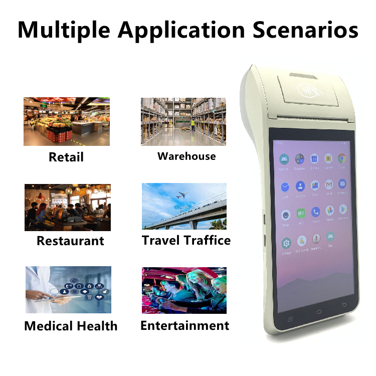 Buy Wholesale China Android 9.0 5.5 Inch Nfc Wifi Atp Z91 Handheld Pos Terminal Printer 58mm ...