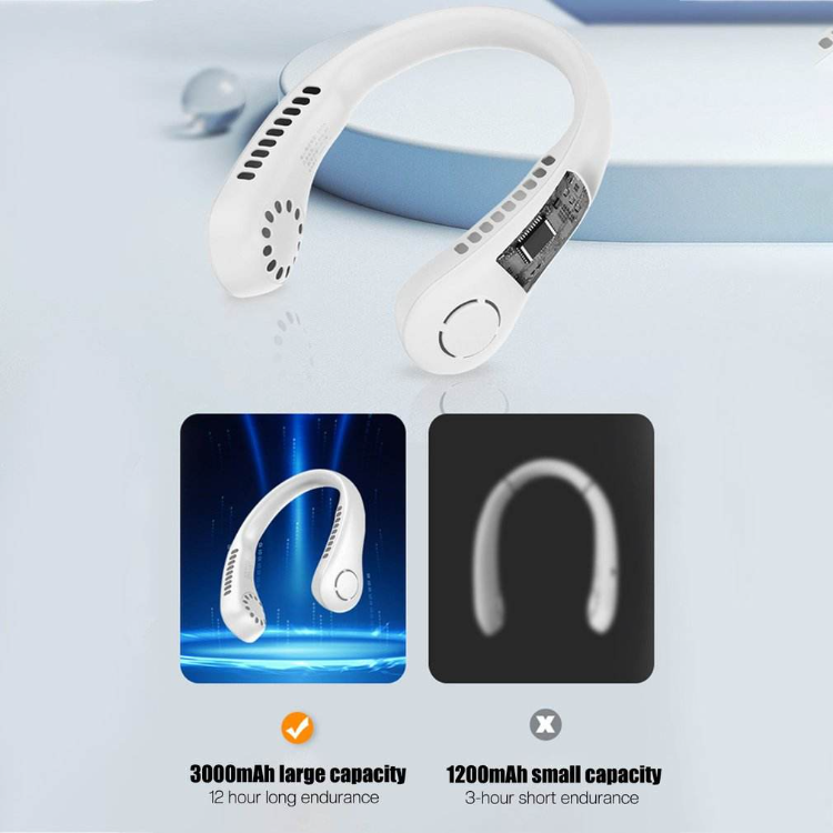 2023 Coolify Hanging Portable Bladeless Mini Air Cooling Neck Fan Air ...