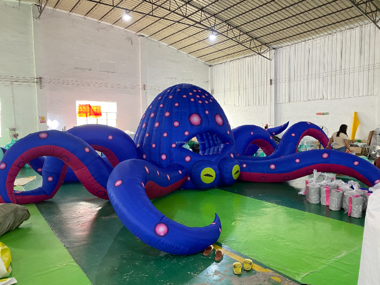 8m Giant Inflatable Dj Ufo Octopus Cabin Background Wall Booth Balloon ...