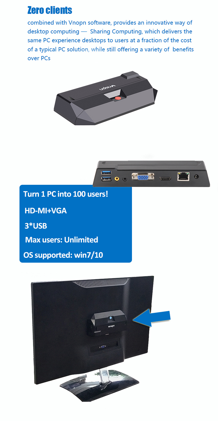 Buy Wholesale China Vclouds Rdp Mini Pc Zero Client Extend 1pc To 100 ...