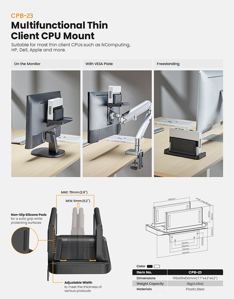 Buy Wholesale China Home Office Desk Computer Pc Mac Mini Vesa Mount ...