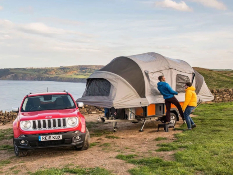 Waterproof Canvas Tent (no Trailer Included) Folding Inflatable Pickup ...