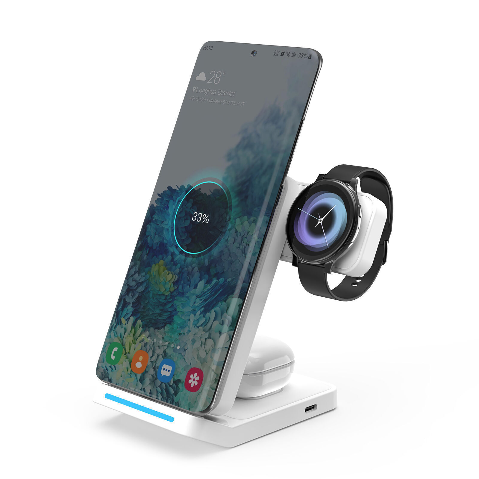 Buy Wholesale China Universal Foldable 3 In 1 Wireless Charging Stands ...