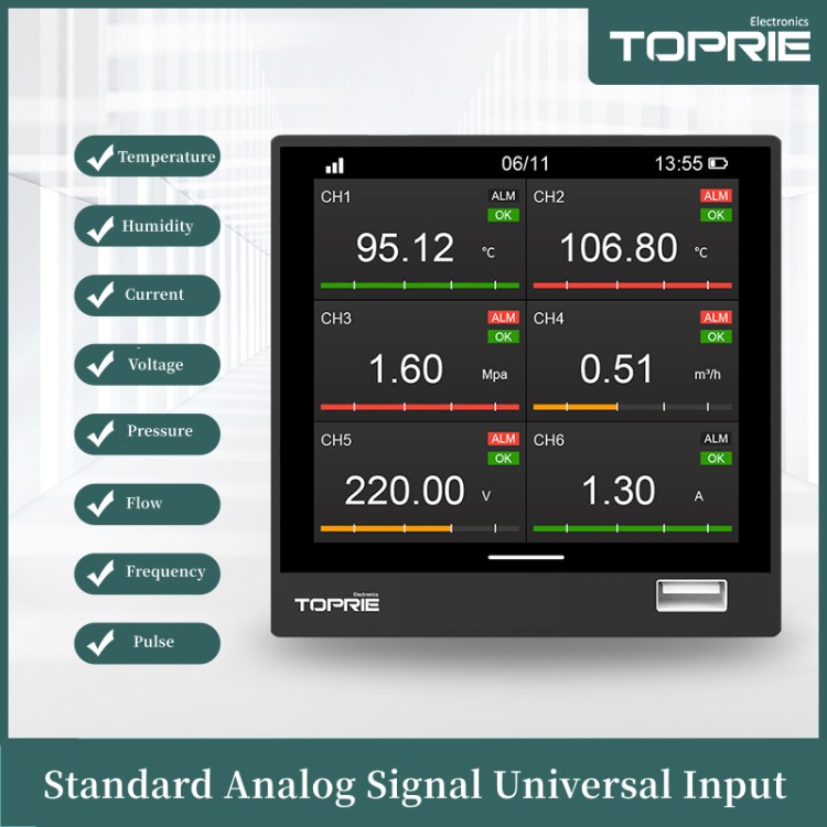 Buy Wholesale China Remote Data Collection Universal Signal Input Data Logger Digital Paperless ...