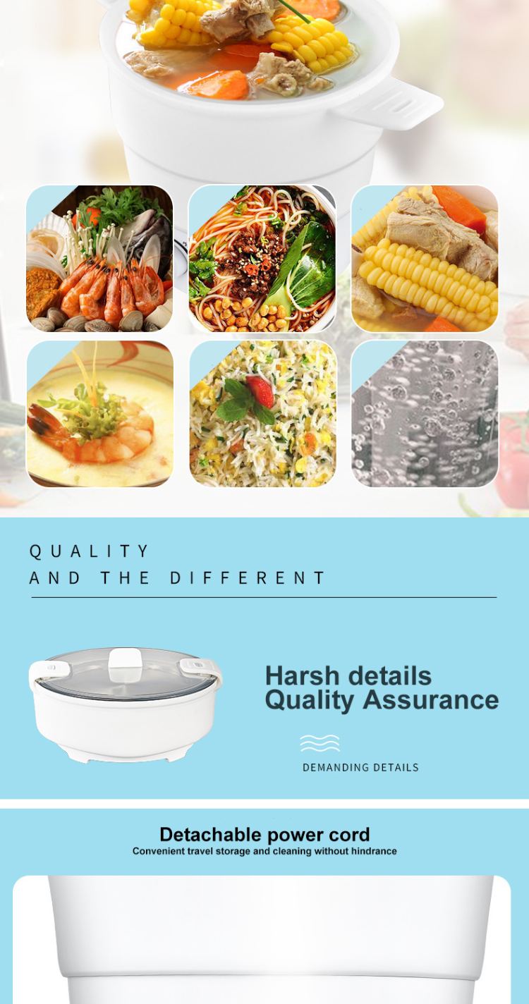 Mini 1l Foldable Travel Electric Kettle Skillet Hot Pot Noodle Cooking ...