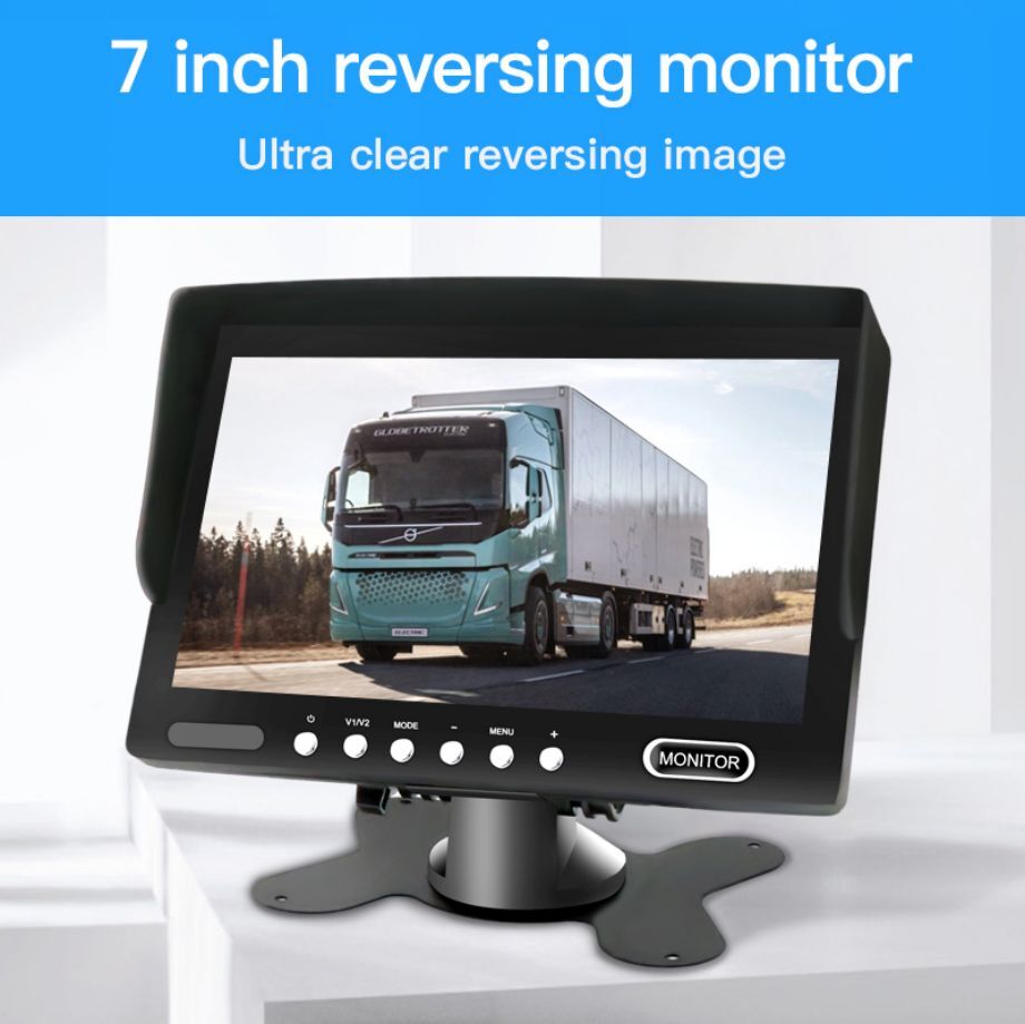 7 Inch Ahd 1080p Monitor Car Display With Sunshade Cover Reverse ...