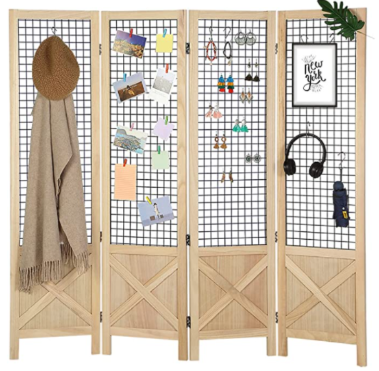 Buy Wholesale China Natural Colored Wooden Folding Screen Moroccan ...