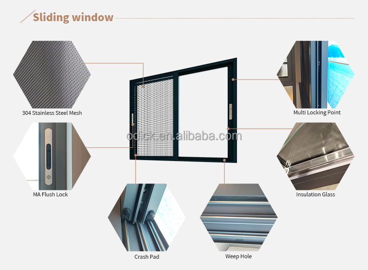 New Design Double Glazed Slide Aluminium Frame Sliding Frosted Glass ...