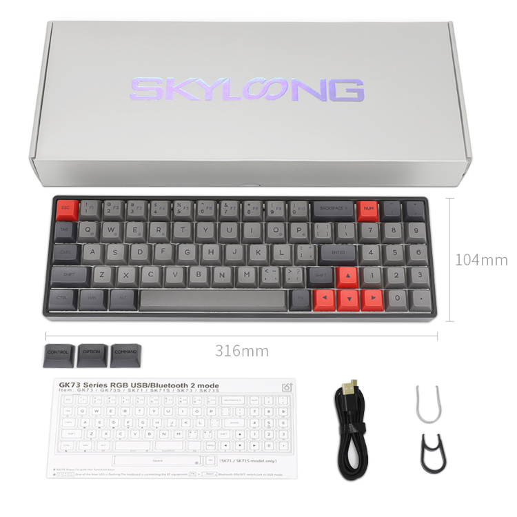 New Launch Hot Swappable 71 Keys Gk71 Sk71 Gaming Mechanical Keyboard ...