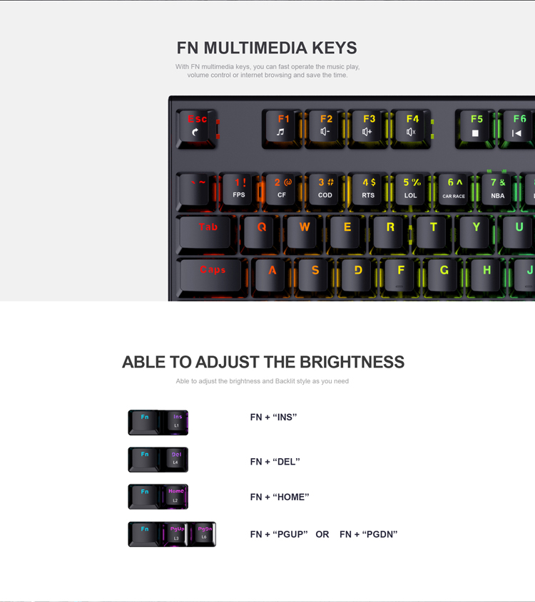 Kb857l Havit Custom Laptop Full Size Usb 87 Keys Gamer Gaming Blue ...