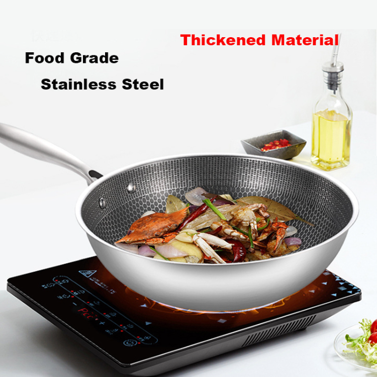 Honeycomb Frying Pan Stainless Steel Pan Non Stick Honey Comb Frying ...
