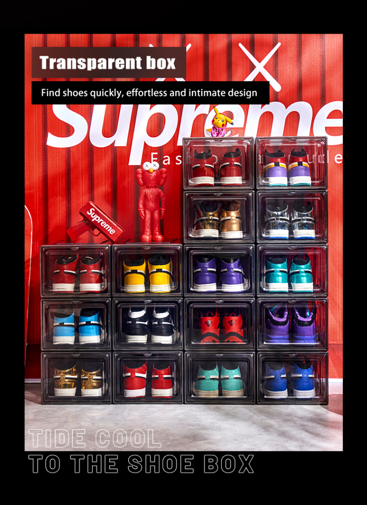 Usa Stock Delivery Plastic Shoe Box Airtight Container Storage Cabinet ...