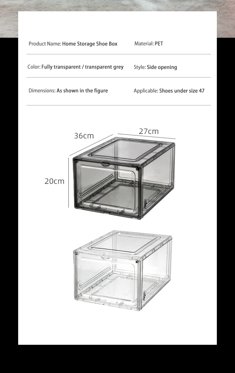 Usa Stock Delivery Plastic Shoe Box Airtight Container Storage Cabinet ...