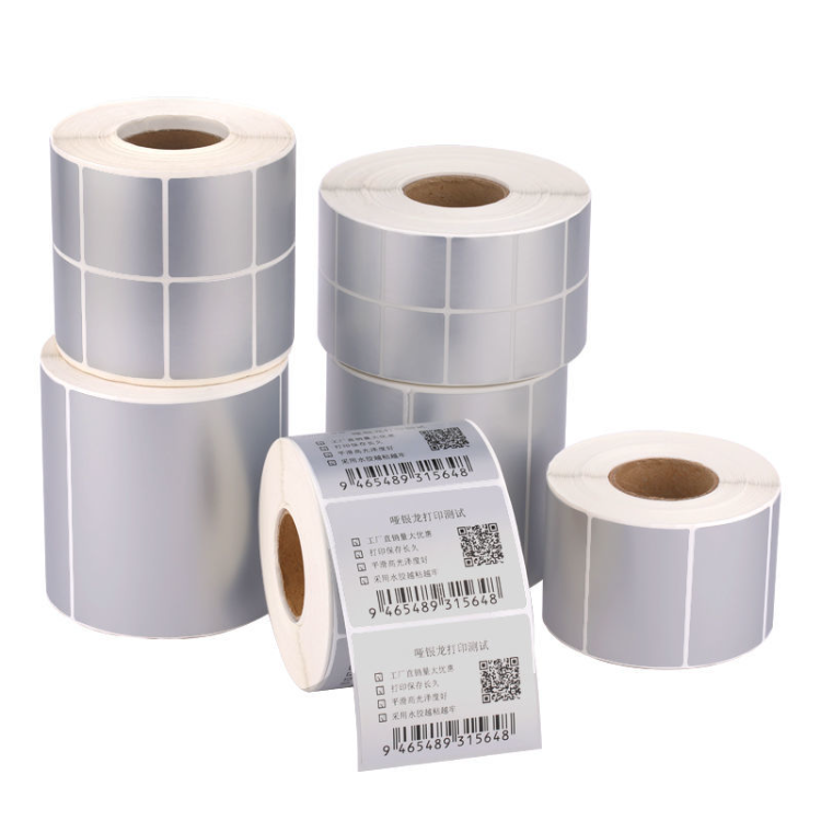 Custom Matte Silver Heat Resistant Barcode Sticker Labels Water Proof ...