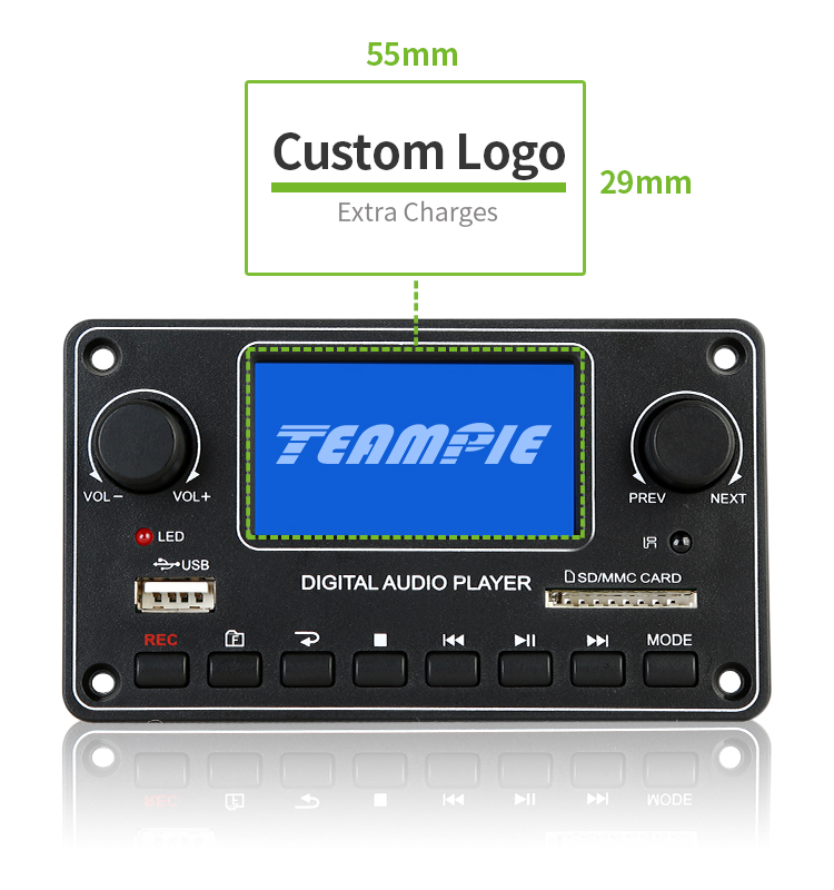 Tdm157 Mp3 Player Module With Usb Fm Aux Sd Decoder Board Dot Matrix ...