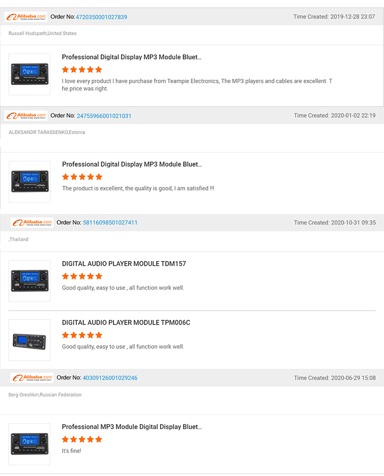 Tdm157 Mp3 Player Module With Usb Fm Aux Sd Decoder Board Dot Matrix ...