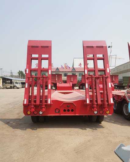 Low Bed Semi-trailer 13m 3/4 Axle Fuwa Bwp 40ft Utility Low Bed Frame ...