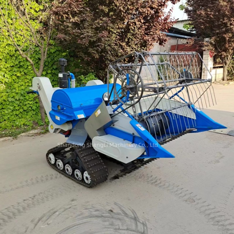 15hp Miniature Combine Harvester Paddy Thresher Buckwheat Hemp Highland ...