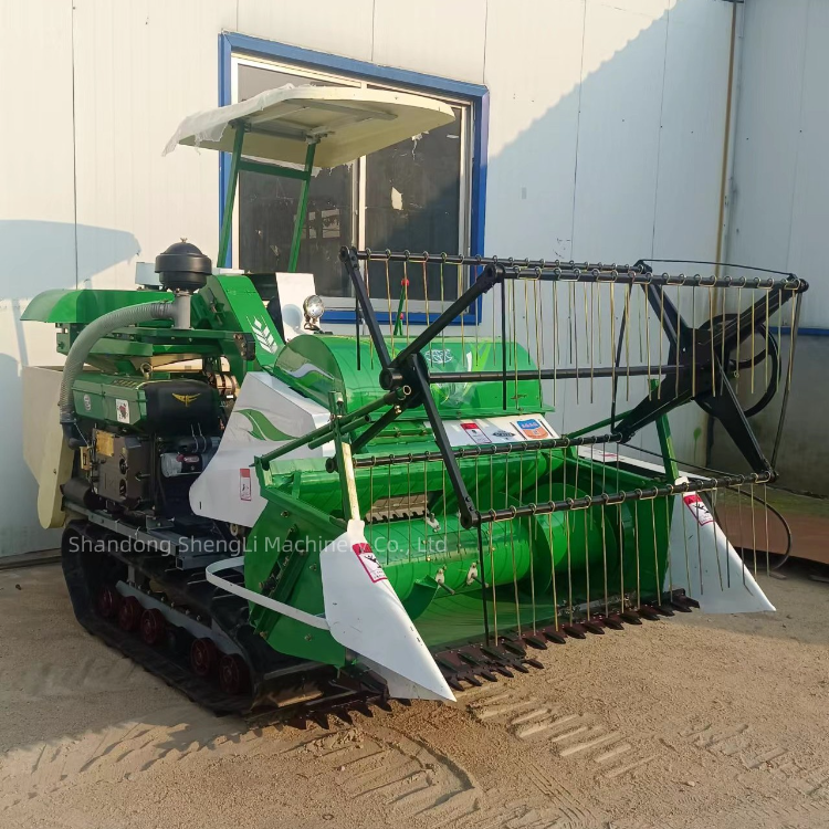 15hp Miniature Combine Harvester Paddy Thresher Buckwheat Hemp Highland ...