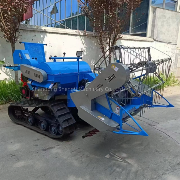 15hp Miniature Combine Harvester Paddy Thresher Buckwheat Hemp Highland ...