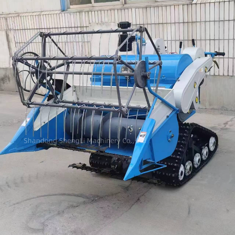 15hp Miniature Combine Harvester Paddy Thresher Buckwheat Hemp Highland ...
