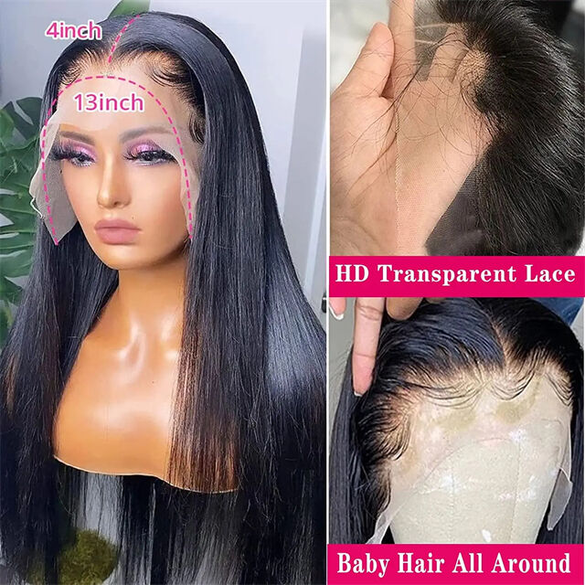 Wholesale 100% Human Hair Wholesale Straight Highlight 13x4 Transparent ...