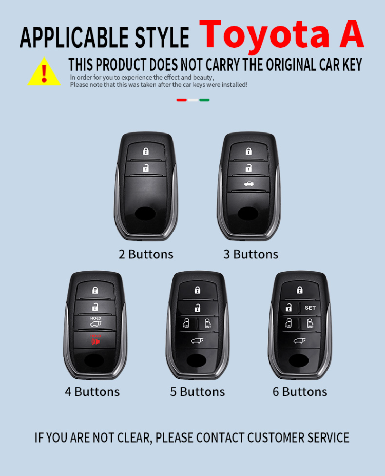 Buy Wholesale China Metal Car Key Shell Cover Case Fob For Toyota Hilux ...