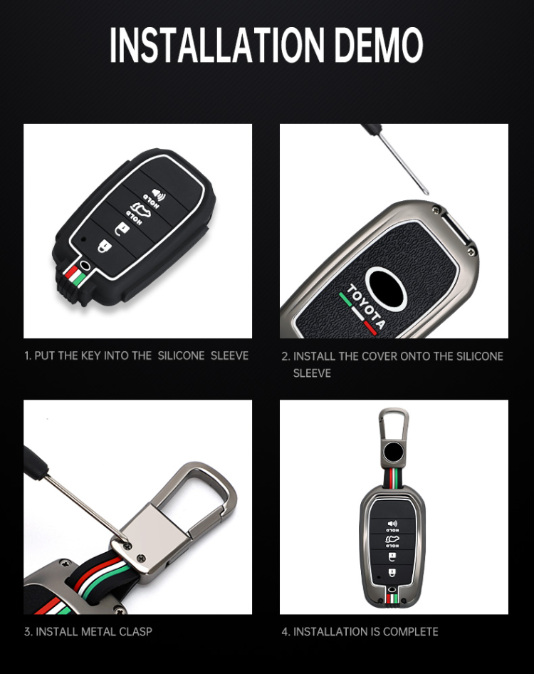 Buy Wholesale China Metal Car Key Shell Cover Case Fob For Toyota Hilux ...
