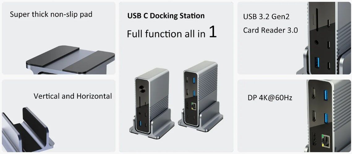 Buy Wholesale China Laptop Docking Station Usb Hdmi Pd 100w Full ...