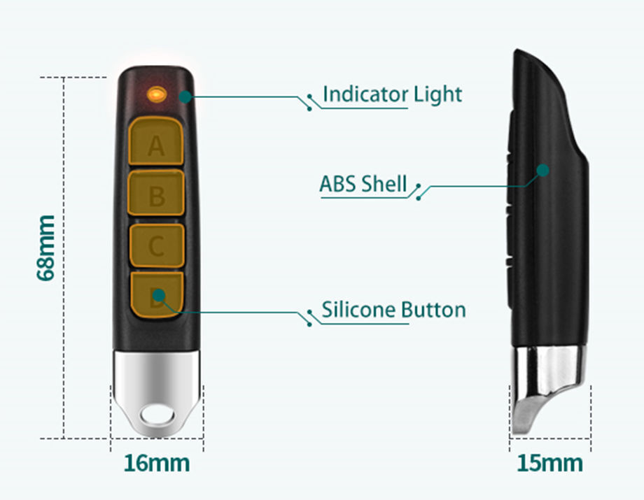 315 433mhz Universal Rf Clone Remote Control Garage Door Window Gate ...