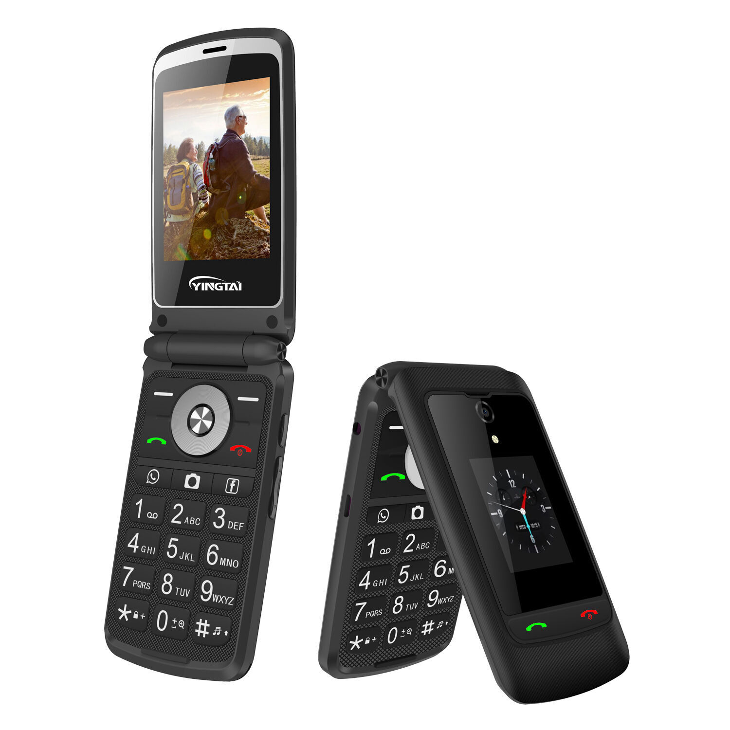 Clamshell 2.8 Inch Dual Sim Mobile Phone Unlocked Senior Phone Big ...