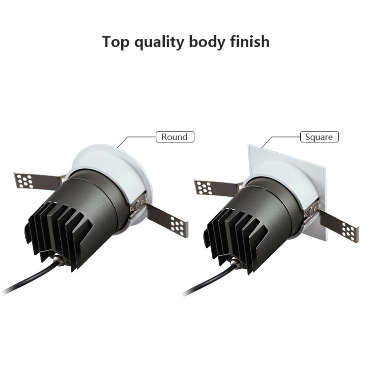 Mounted Round 12w Glare Spot Light Adjustable Recessed Led Downlight ...