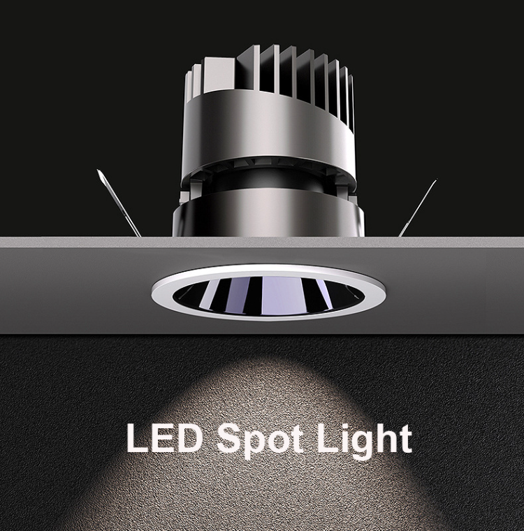 Mounted Round 12w Glare Spot Light Adjustable Recessed Led Downlight ...