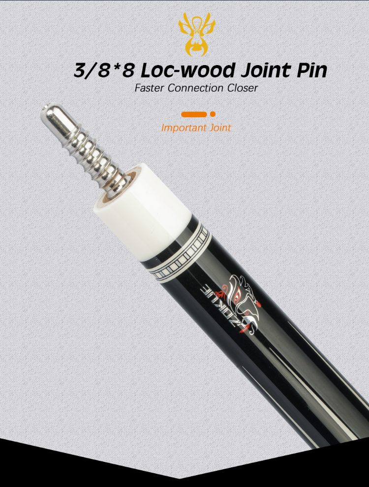 Konllen Pool Cue Stick 10.5/11.5/12.5mm Tip Billar Maple Shaft Radial ...