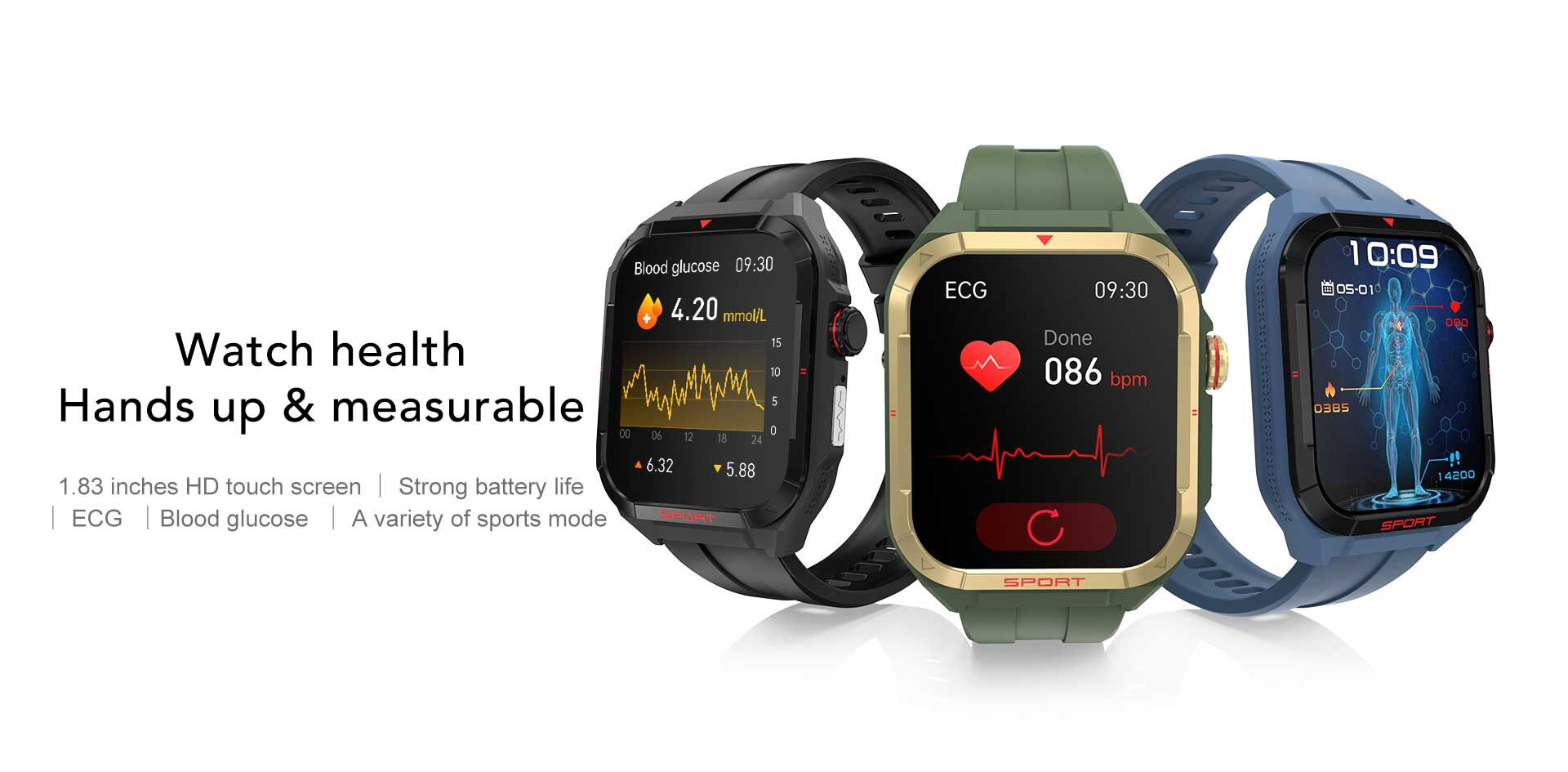 Buy Wholesale China Oem Ecg Smartwatch E01 Weather Forecast Sports ...
