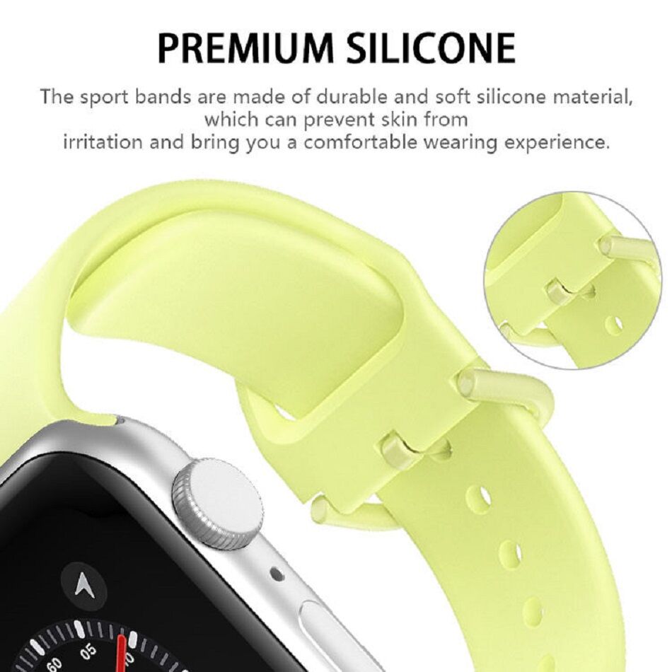 Buy Wholesale China Coolyep Soft Rubber Strap Solid Color Silicone Smart Watch Band For Iwatch ...