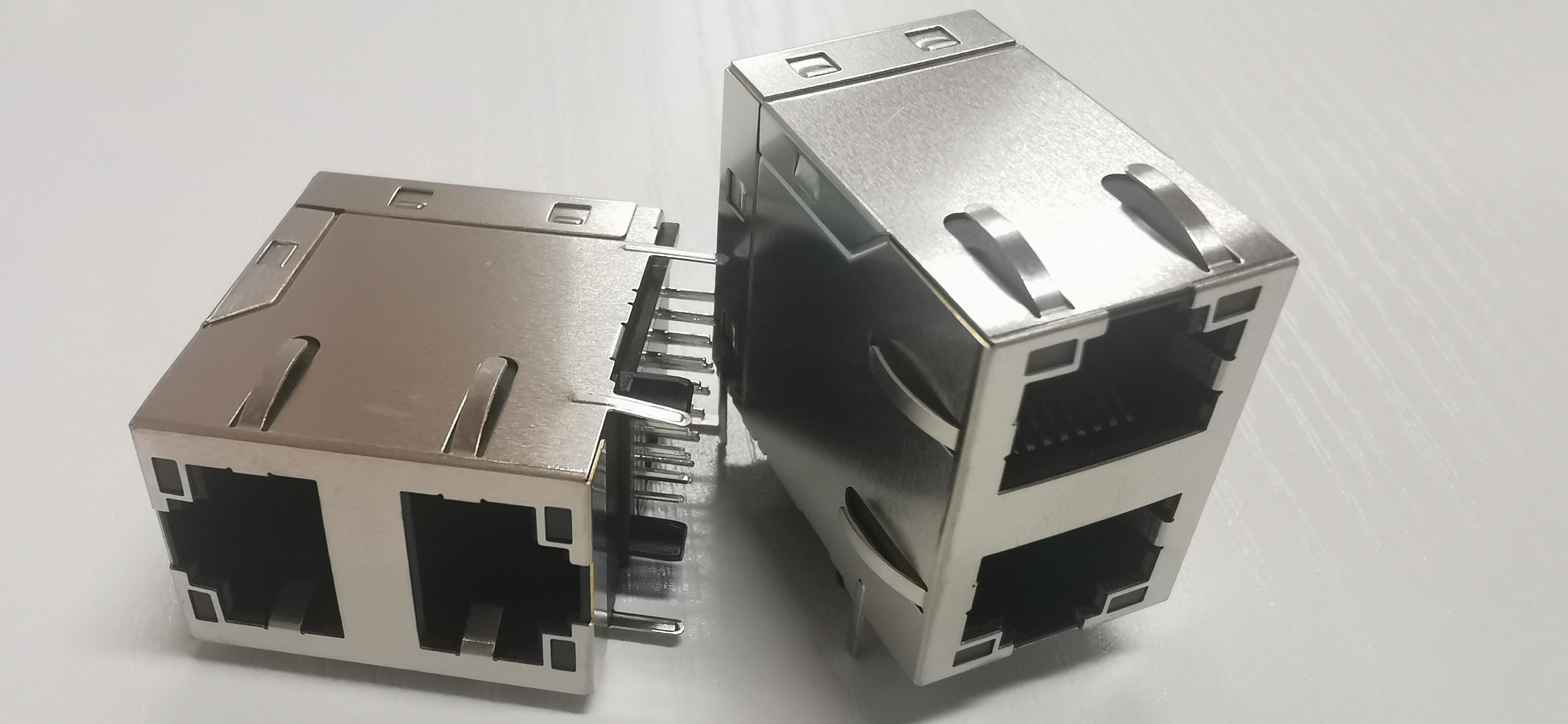 Oem Factory High Back Rj45 Jack 100base Right Angle Dip Dual Row W/led ...