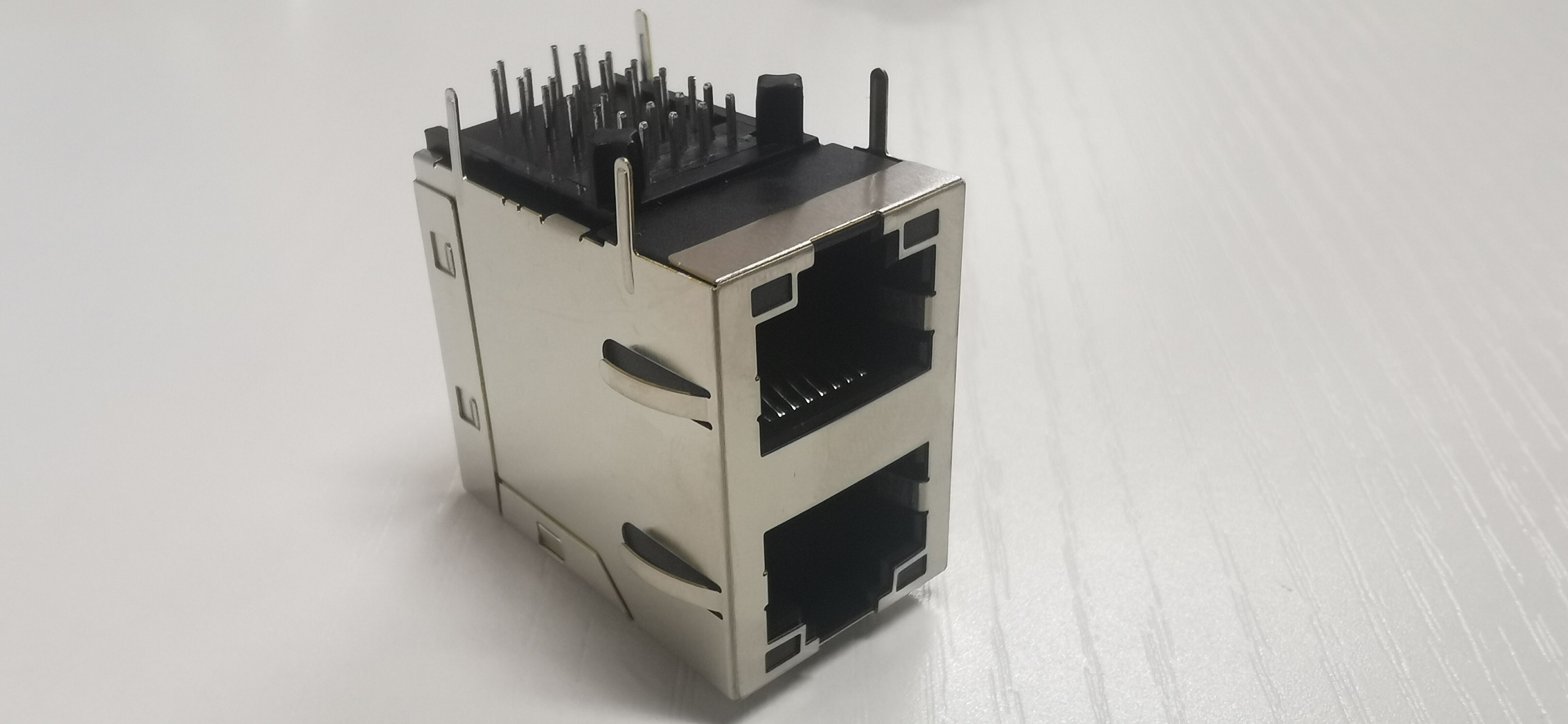 Oem Factory High Back Rj45 Jack 100base Right Angle Dip Dual Row W/led ...