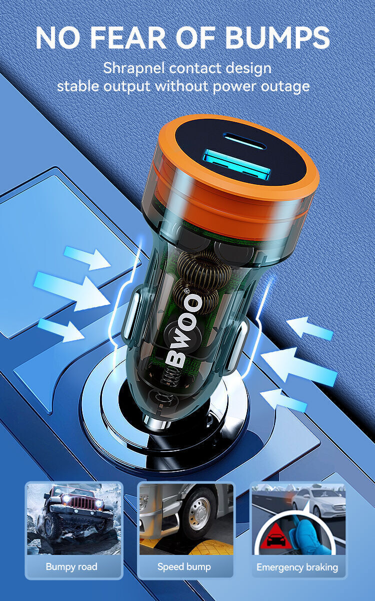 Buy China Wholesale Bwoo Usb-a + Usb-c Car Charger Pc+ Abs Material 38w Fast Charging ...