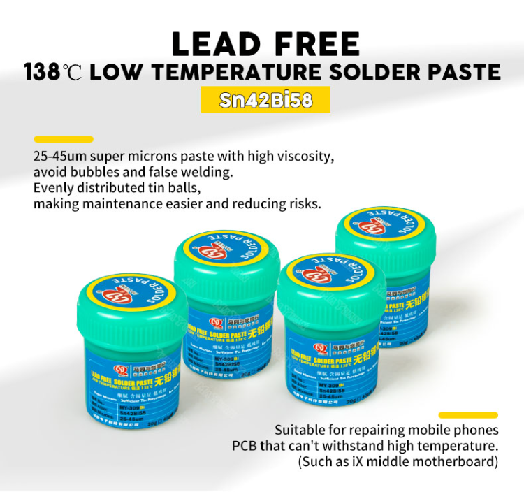 Mayuan My-309bi Low Melt 138 Lead Free Solder Paste For Mobile Phone ...