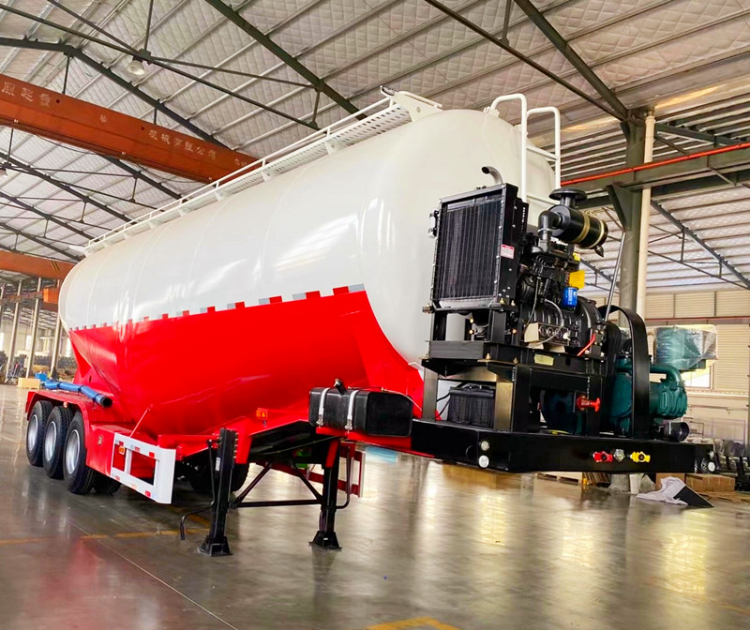 W V Type Dry Bulk Cement Tanker Semi Trailer Transport Powder Bulker ...