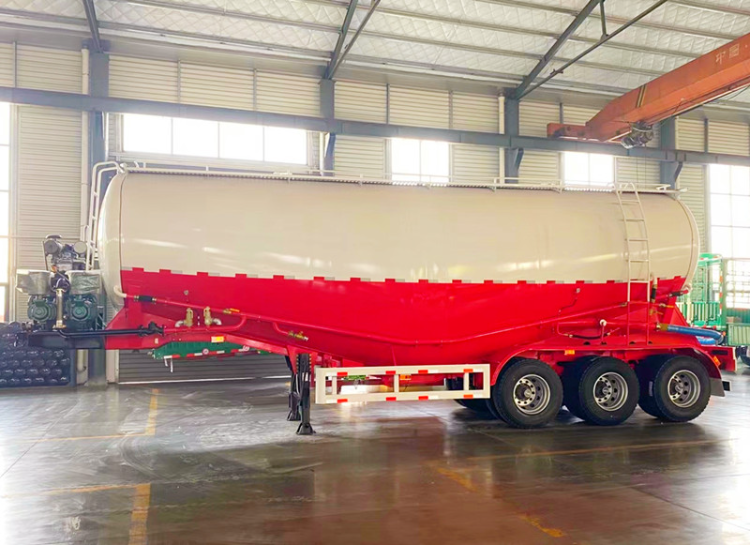 W V Type Dry Bulk Cement Tanker Semi Trailer Transport Powder Bulker ...