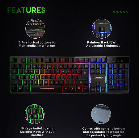 Buy Wholesale China Usb Wired Typewriter Rgb Gaming Backlit Keyboard ...