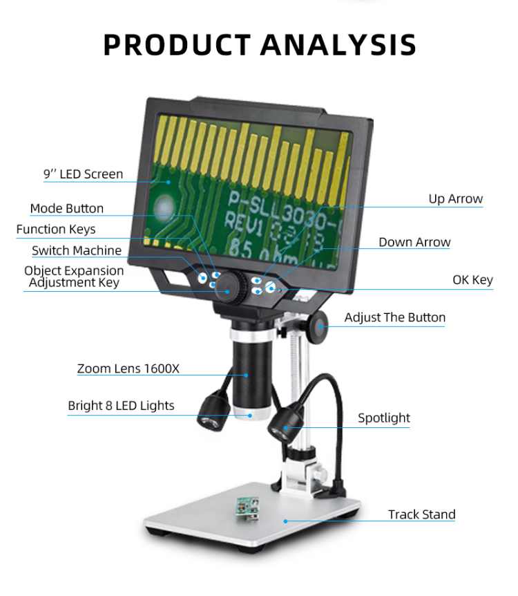 High Quality G1600 9inch Lcd Display Screen Electronic Digital ...