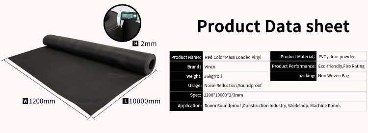 High Density And Quality Mass Loaded Vinyl Roll Mlv Acoustic Material ...