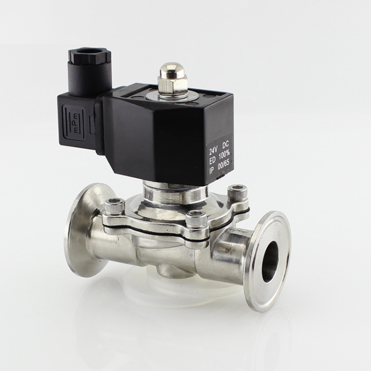 Stainless Steel Tri Clamp Solenoid Valve Food Grade Direct Acting ...