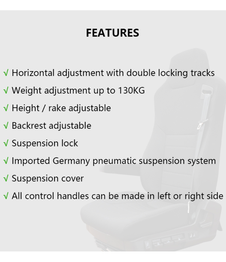Universal Isri6500air Hydraulic Pneumatic Suspension Seat Truck Bus ...