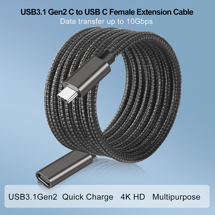 Buy China Wholesale Nylon Braided Type-c Extender 10gbps Data Sync Usb ...