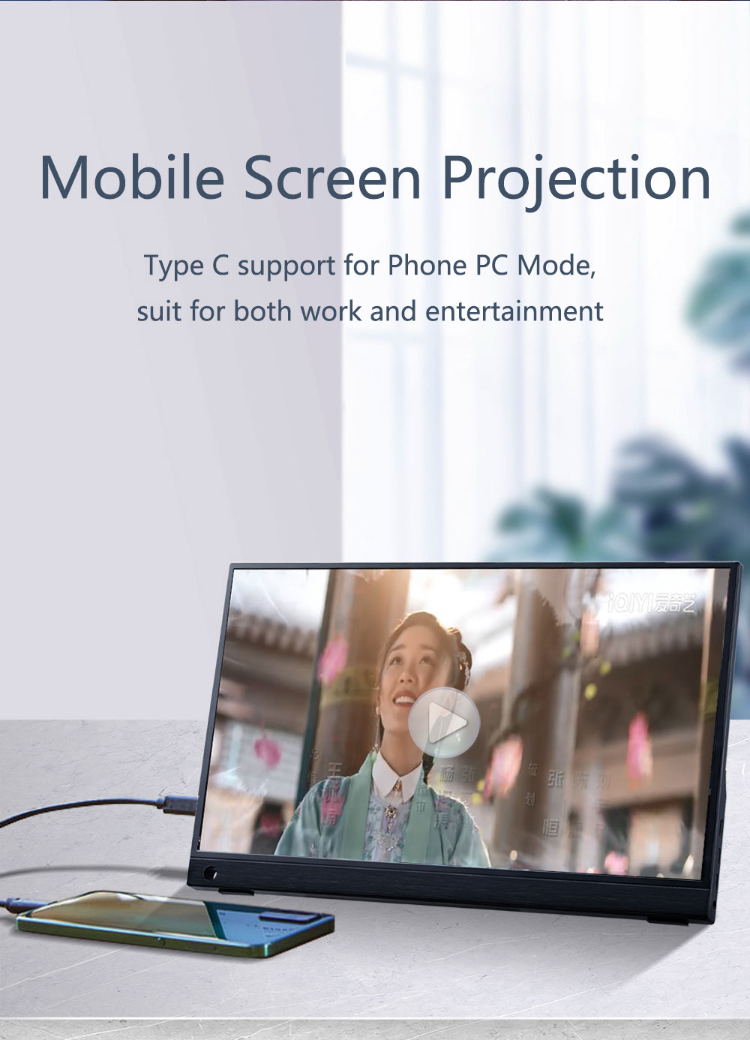 1080p Gaming Touch Portable Monitor 13.3 Inch For Ps4 Ps5 Laptop Mac ...